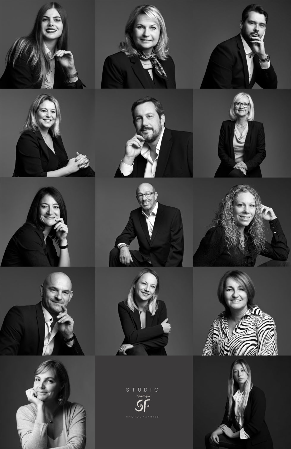Séance portrait pro réalisée au studio avec toute une belle équipe d'une entreprise - Sylvie ...